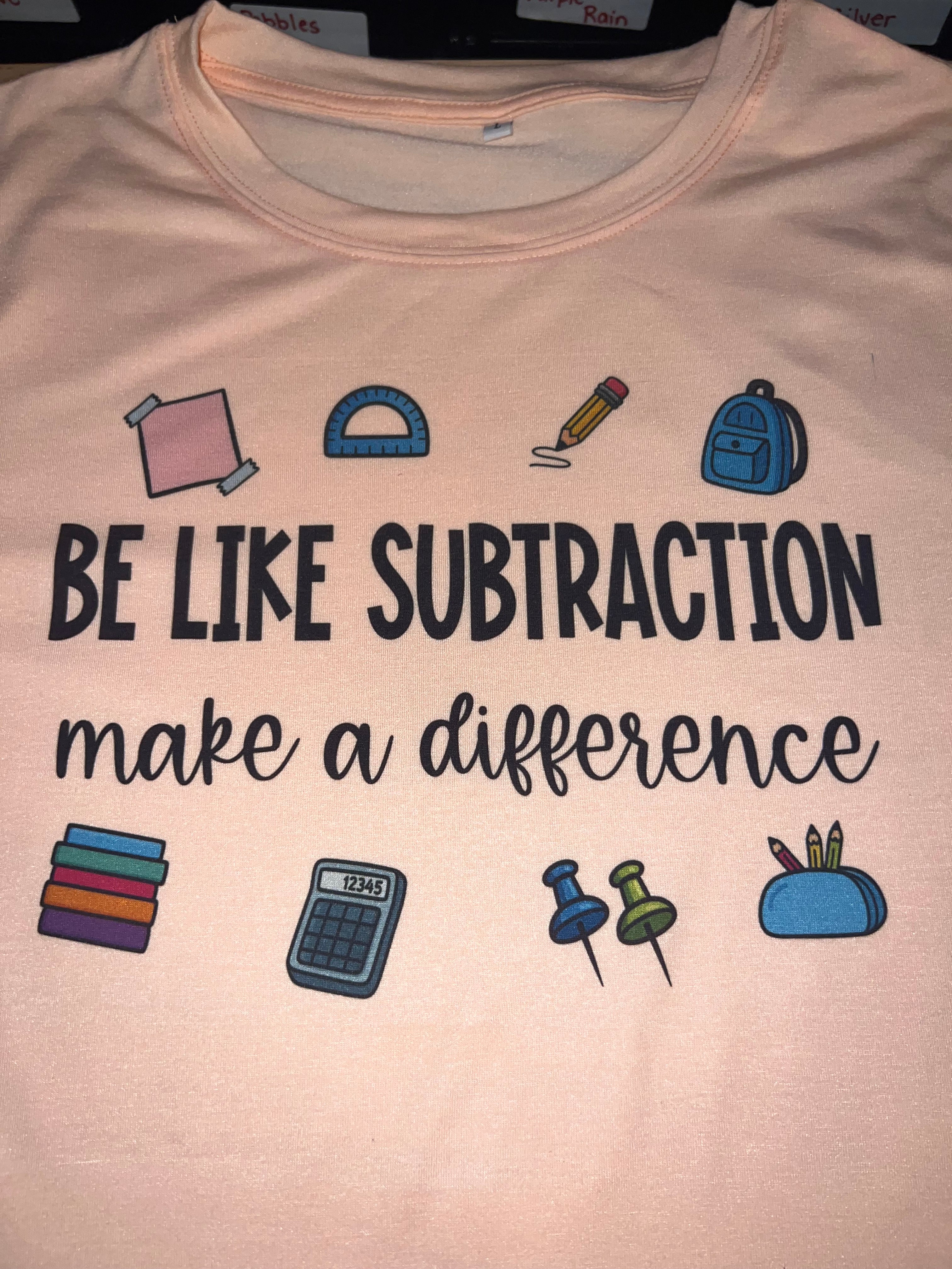Be like Subtraction Make a Difference – craftingwithct
